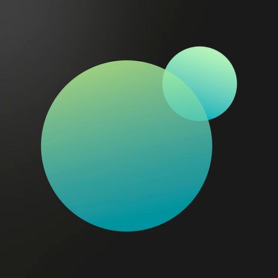 Green round gradient element transparent | Premium PNG Sticker - rawpixel