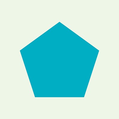 Blue pentagon geometric shape transparent | Premium PNG Sticker - rawpixel