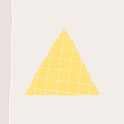 Blank yellow triangle paper note | Premium Vector - rawpixel