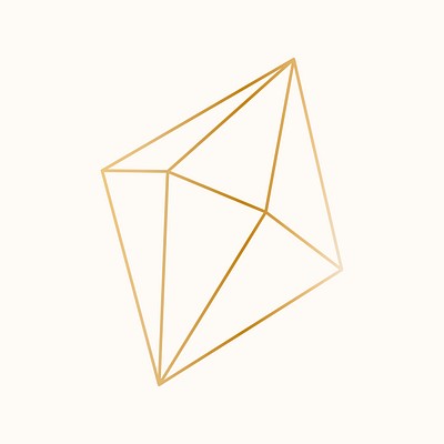 Minimal gold diamond shape vector | Premium Vector - rawpixel