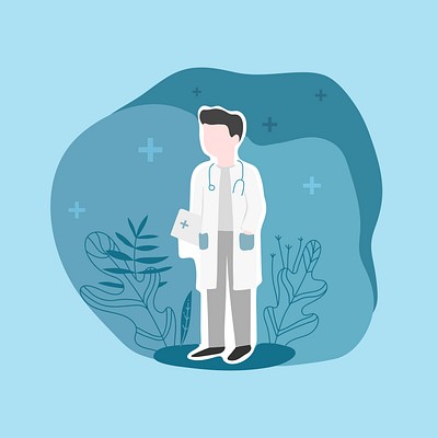 Doctor, medical healthcare pfrofessional character | Free PSD - rawpixel