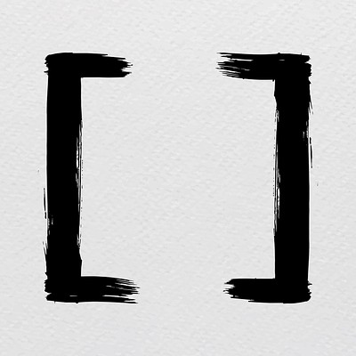 Square brackets symbol brush stroke | Premium Vector - rawpixel