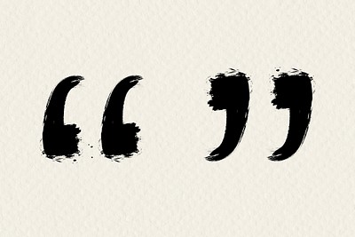 Quotation mark sign grunge hand | Premium PSD - rawpixel
