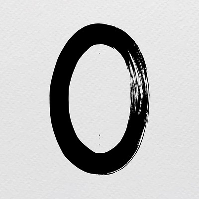 Number 0 brush stroke handwritten | Premium Vector - rawpixel
