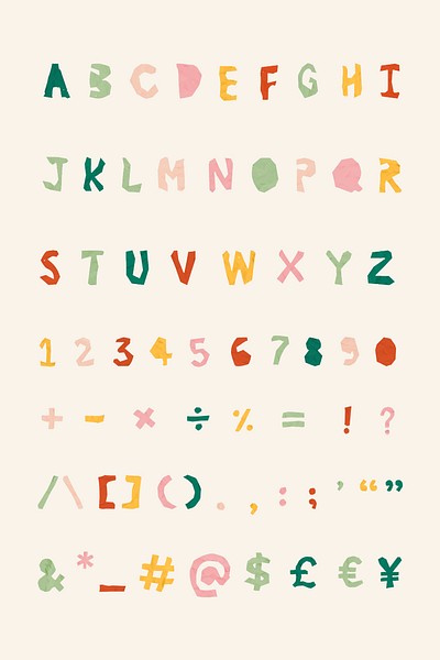 Psd Alphabet, Numbers, Symbols font | Free PSD - rawpixel