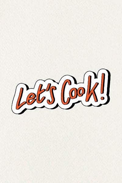 Hand drawn Let's Cook typography | Free Photo - rawpixel