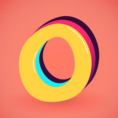 Letter O yellow funky stylized | Free Photo - rawpixel