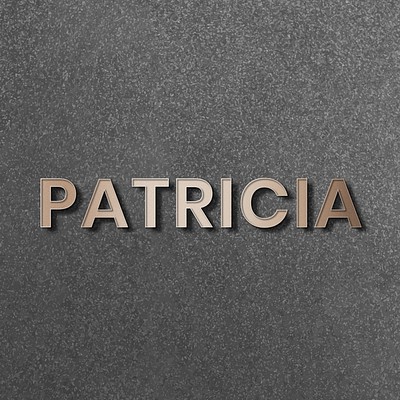 Patricia typography gold design element | Premium Vector - rawpixel