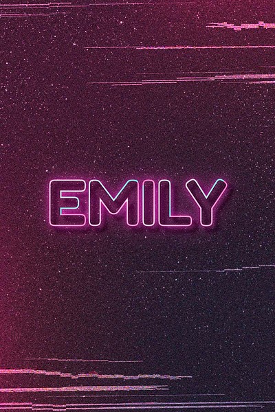 Emily word art vector neon | Free Photo - rawpixel
