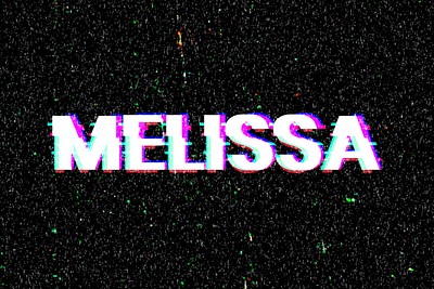 Melissa name typography glitch effect | Free Photo - rawpixel