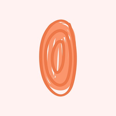 0 zero number doodle typography | Premium Vector - rawpixel