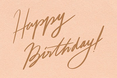 Happy birthday cursive calligraphy vector | Premium Vector - rawpixel