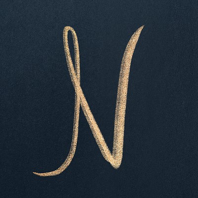 Letter N cursive typography vector | Premium Vector - rawpixel