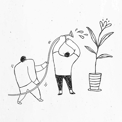 Hand drawn leadership drawing vector | Premium Vector Illustration ...