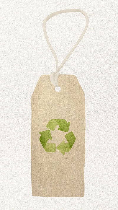 Png recycle fabric tag design | Premium PNG Sticker - rawpixel