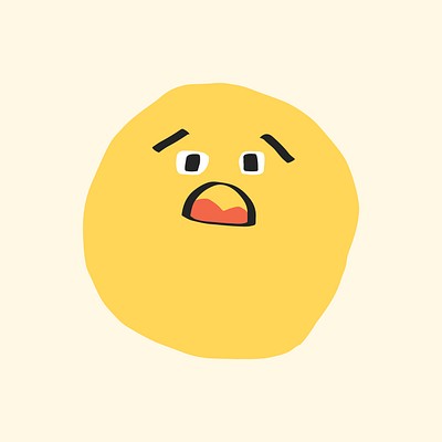 PNG fearful face sticker doodle | Premium PNG Sticker - rawpixel