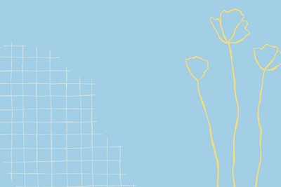 Blue grid floral background wildflower | Free Photo - rawpixel