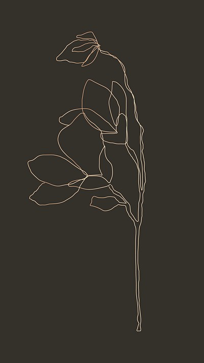 Png flower single line hand | Premium PNG Sticker - rawpixel