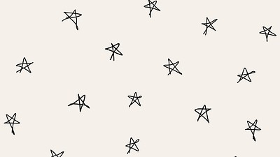 Computer wallpaper, star doodle pattern | Premium Vector - rawpixel