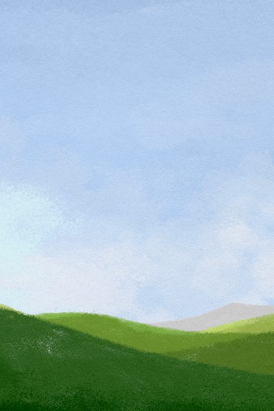 Aesthetic landscape background, watercolor border, | Premium Photo ...