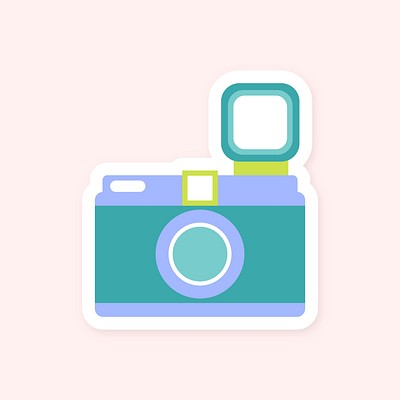 Cute analog camera sticker | Free Photo - rawpixel