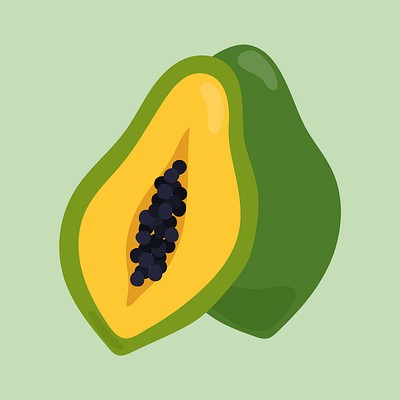 Png colorful papaya fruit sticker | Premium PNG Sticker - rawpixel