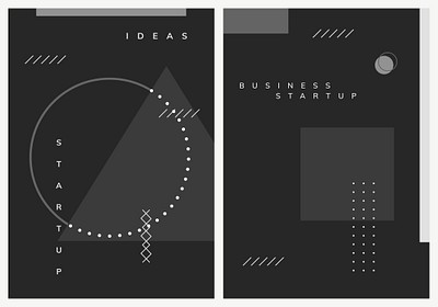 Black poster template vector set | Premium Vector - rawpixel