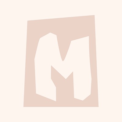 M letter paper cut alphabet | Premium Vector - rawpixel