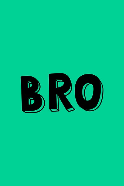 Bro png comic word bold | Premium PNG Sticker - rawpixel