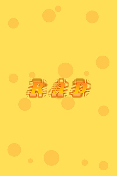 Rad retro font typography vector | Premium Vector - rawpixel