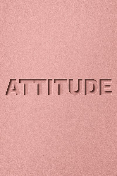 Attitude paper cut font typography | Free Photo - rawpixel