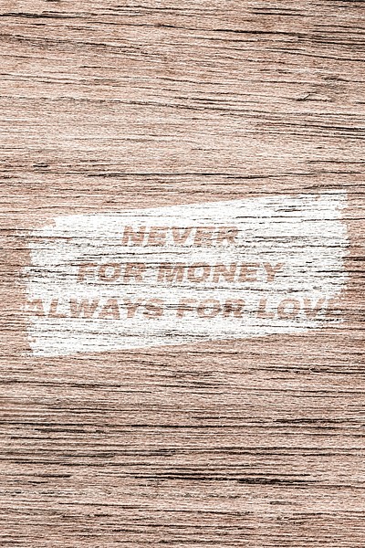 Inspirational printed quote Never for money | Free Photo - rawpixel