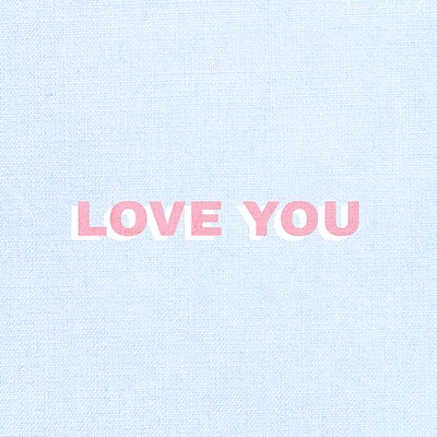 Bold love you word typography | Free Photo - rawpixel