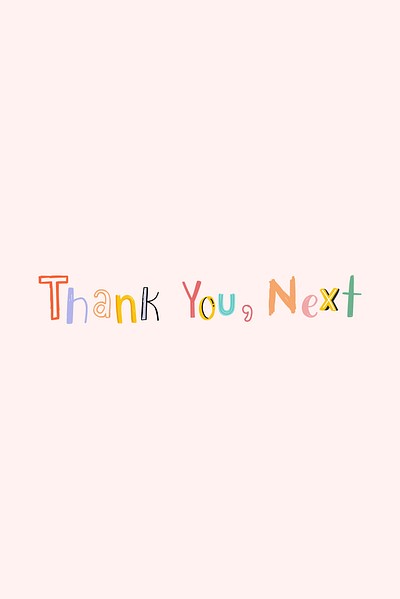 Thank you, Next vector text | Premium Vector - rawpixel