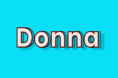 Donna name dotted pattern font | Premium PNG Sticker - rawpixel