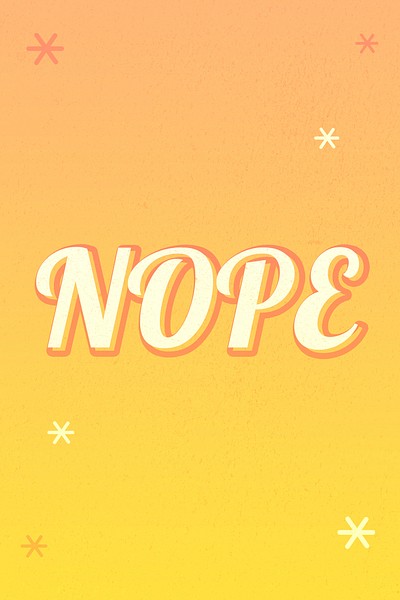 Nope word colorful star patterned | Free Photo - rawpixel