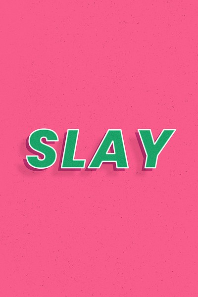 Retro slay word bold text | Free Photo - rawpixel