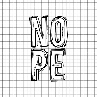 Png nope typeface cartoon doodle | Premium PNG Sticker - rawpixel
