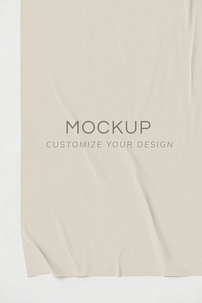 Crinkled paper mockup wall | Premium PSD Mockup - rawpixel