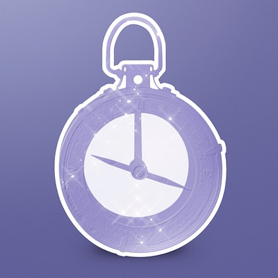 Pastel purple compass mockup on a purple | Premium PSD - rawpixel