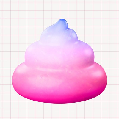 Pink poop collage element, 3D | Premium PSD - rawpixel