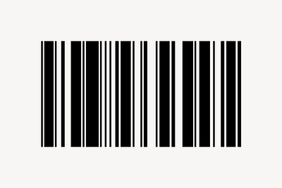 Black barcode, simple flat graphic | Premium Vector - rawpixel
