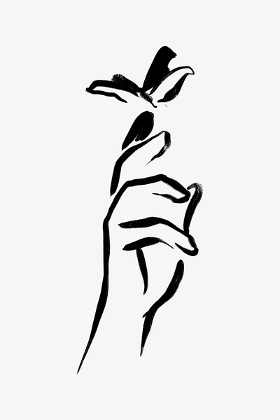 Aesthetic hand collage element, drawing | Premium Photo - rawpixel