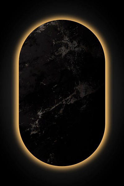 Oval gold neon light frame | Premium Vector - rawpixel
