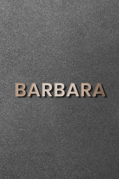 Barbara typography gold design element | Premium PNG Sticker - rawpixel