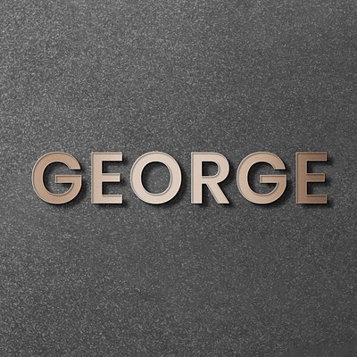 George typography gold design element | Free Vector - rawpixel