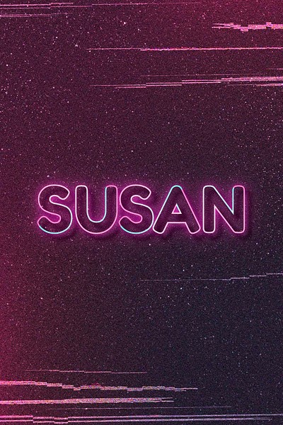 Susan word art vector neon | Free Photo - rawpixel