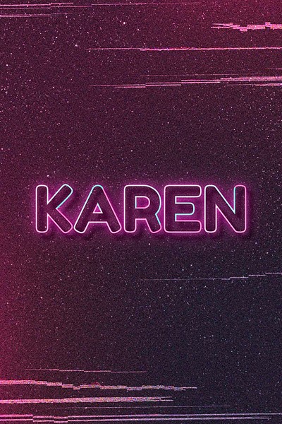 Karen word art vector neon | Free Photo - rawpixel