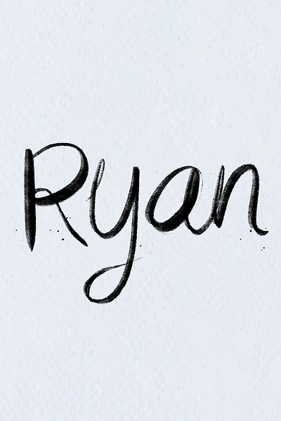 Hand drawn Ryan font vector | Premium Vector - rawpixel