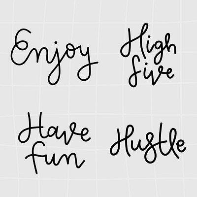 Psd cursive fun words typography | Premium PSD - rawpixel